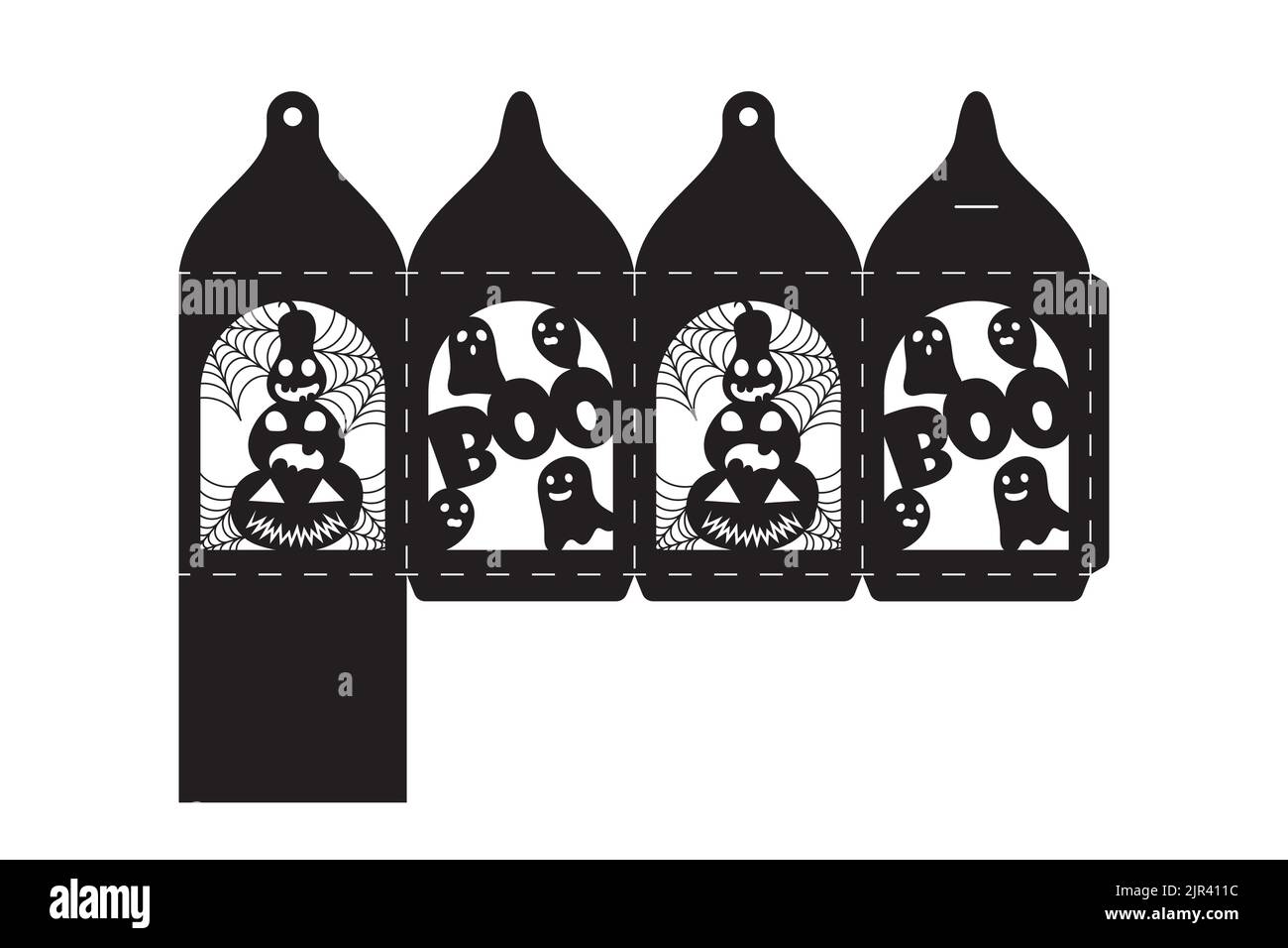 Happy Halloween treat box. Gift party favor box for sweet, candies ...