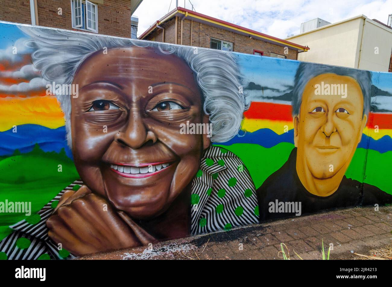 welcome to murwillumbah painted graffiti sign at the entrance to ...