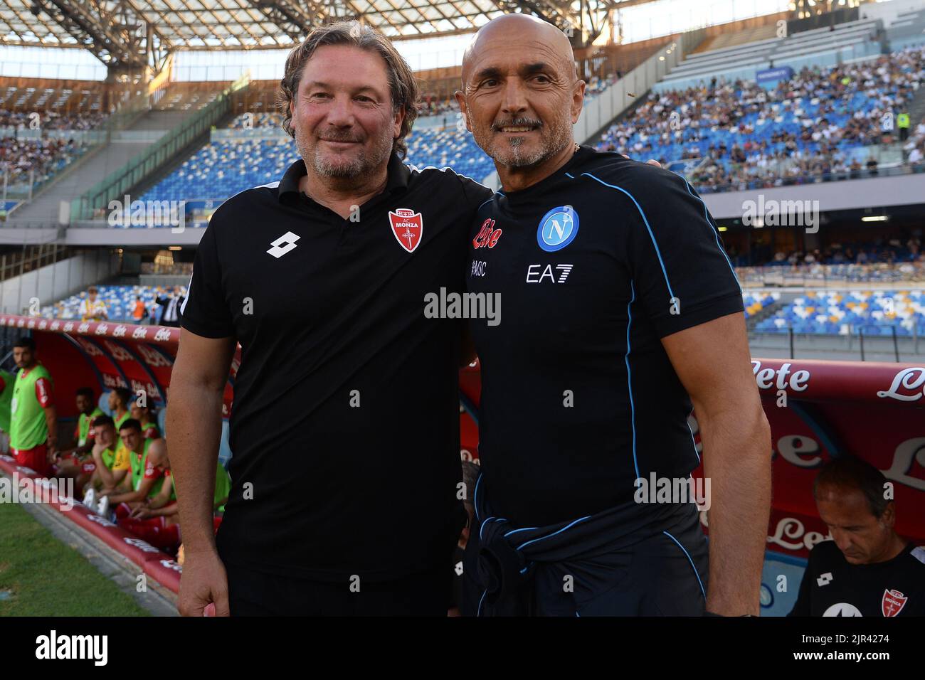 Coach Giovanni Stroppa ( AC Monza) and Coach Luciano Spaletti (SSC ...
