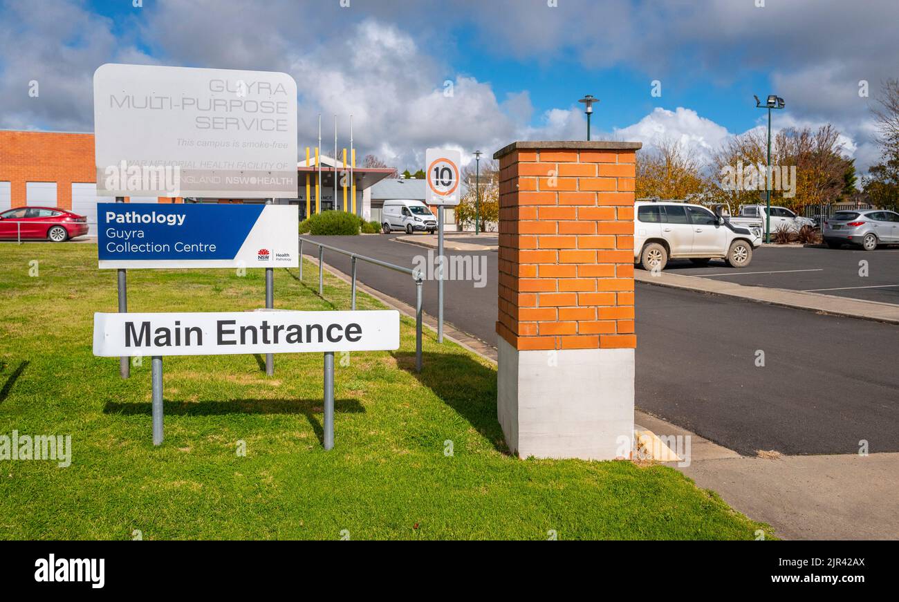 Entrance to Guyra multi purpose service and hospital in northern new ...