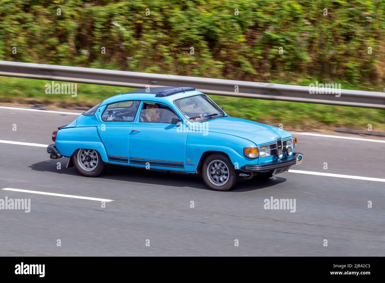 1978 70s seventies Swedish blue SAAB 98 GL coupe 1498cc petrol ...
