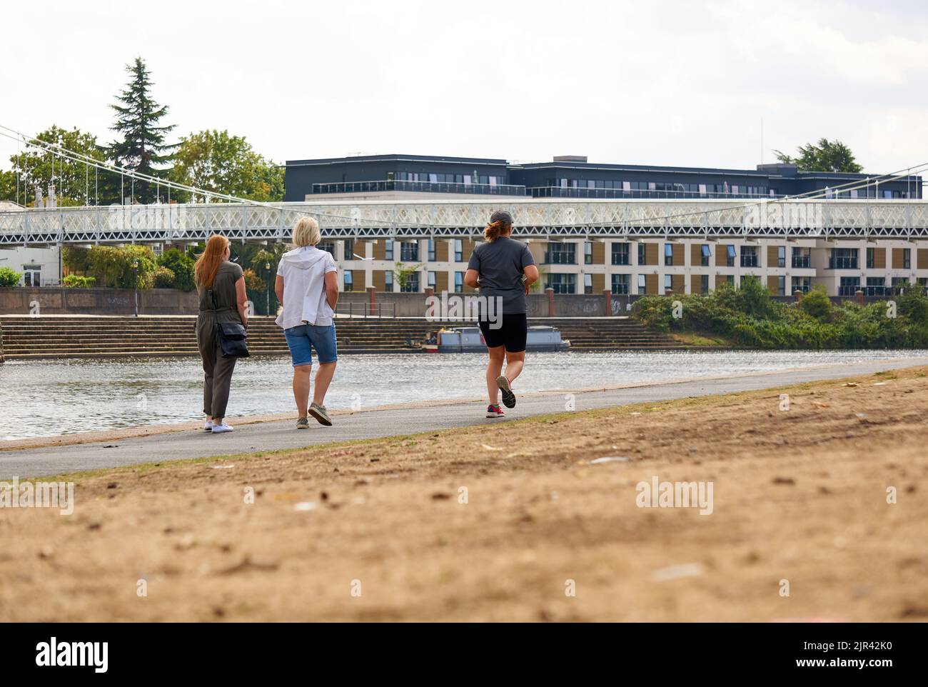 People on a riverside path in Nottingham, UK Stock Photo - Alamy