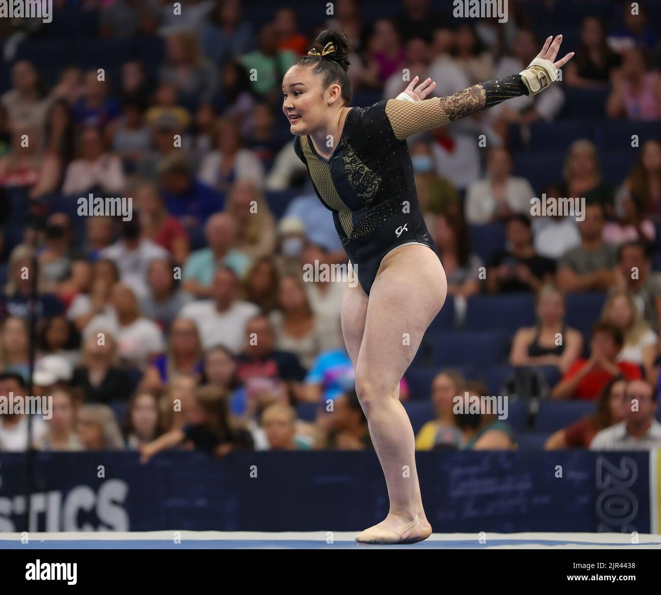 Tampa, FL. US, August 21, 2022: Ciena Alipio of Midwest Gym competes on ...