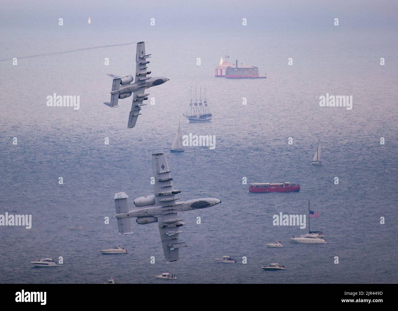 Chicago, Illinois, U.S. - August 21, 2022: A pair of A-10 'Warthog ...