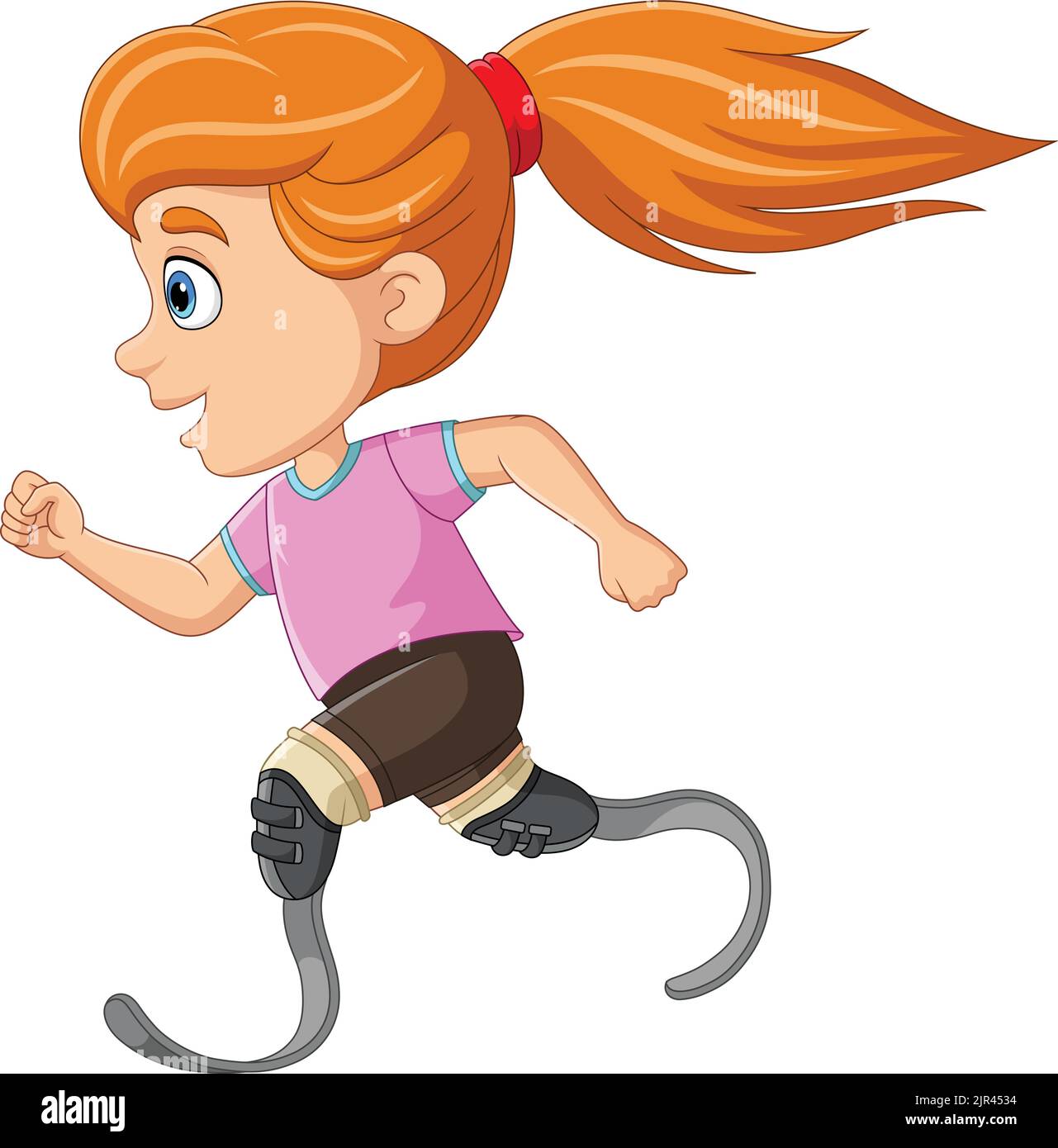 Amputee child girl Stock Vector Images - Alamy
