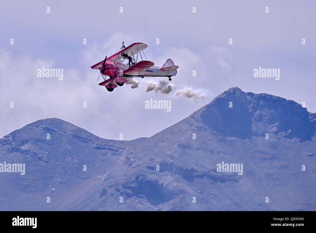 Wing Walking demonstration by Danielle and Emiliano Del Buono during ...