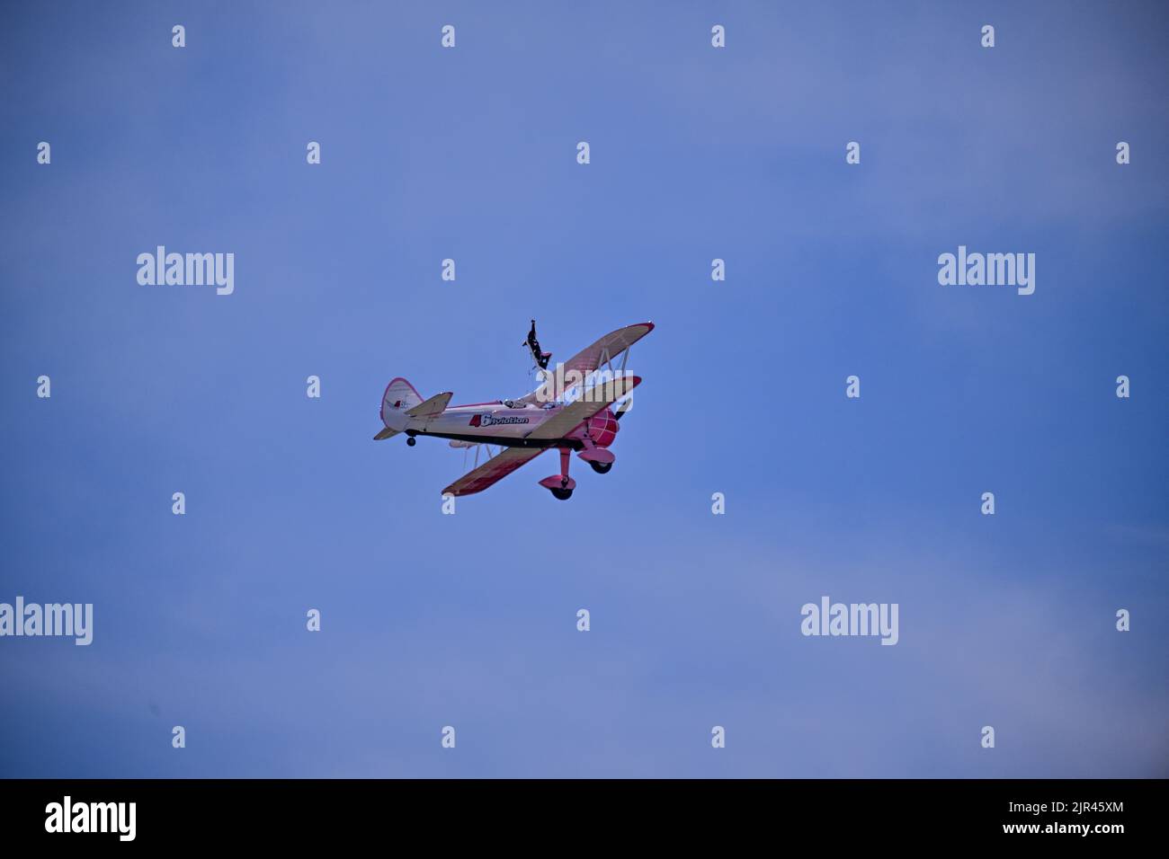 Wing Walking demonstration by Danielle and Emiliano Del Buono during ...