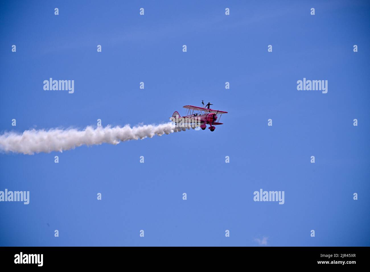 Wing Walking demonstration by Danielle and Emiliano Del Buono during ...