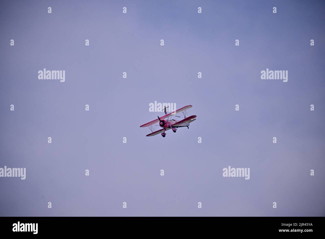 Wing Walking demonstration by Danielle and Emiliano Del Buono during ...