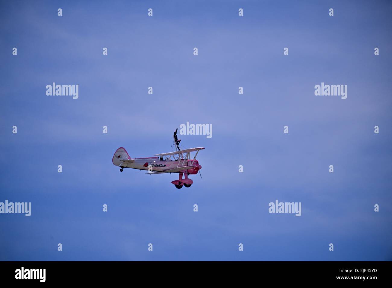 Wing Walking demonstration by Danielle and Emiliano Del Buono during ...