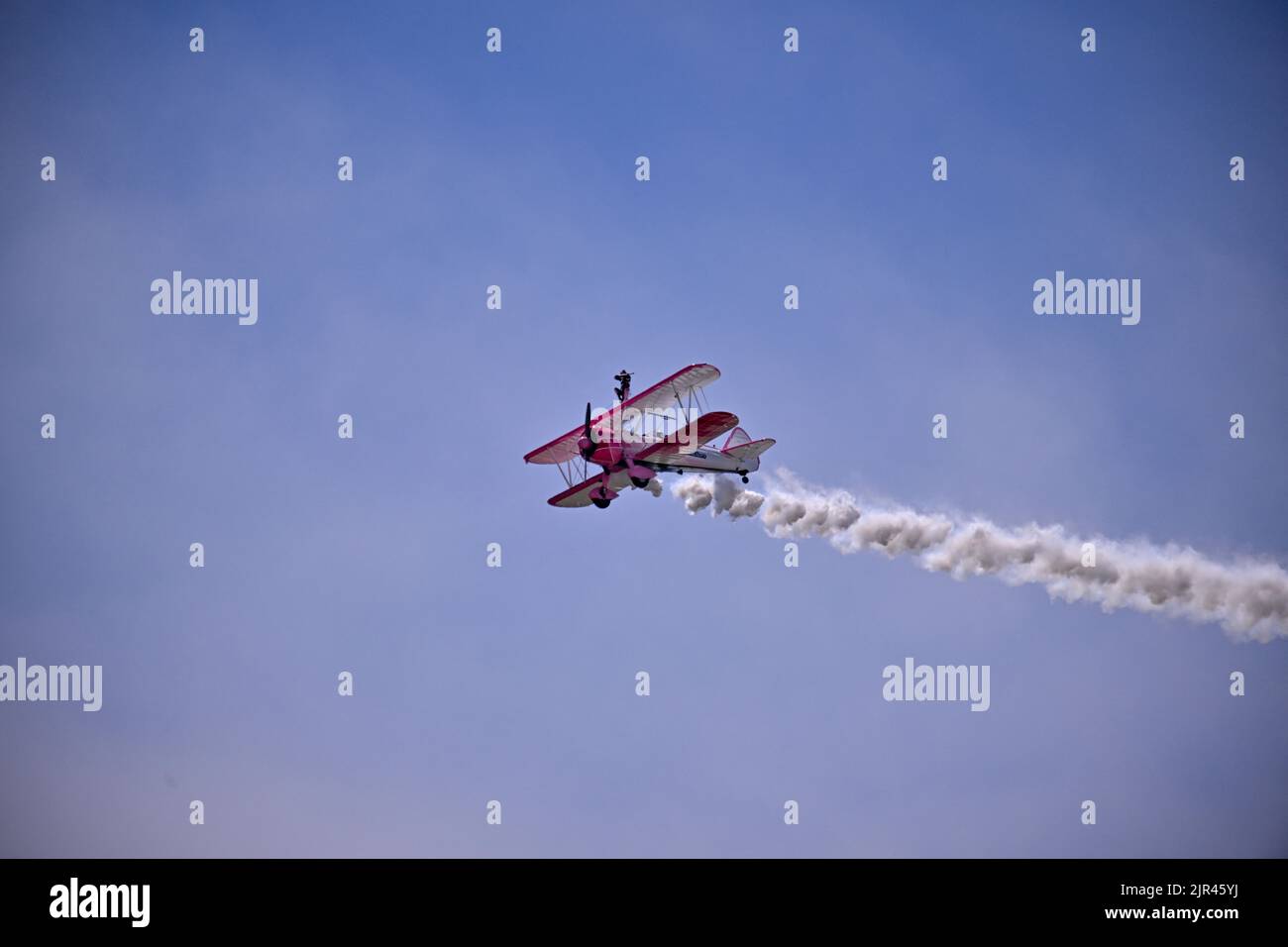 Wing Walking demonstration by Danielle and Emiliano Del Buono during ...