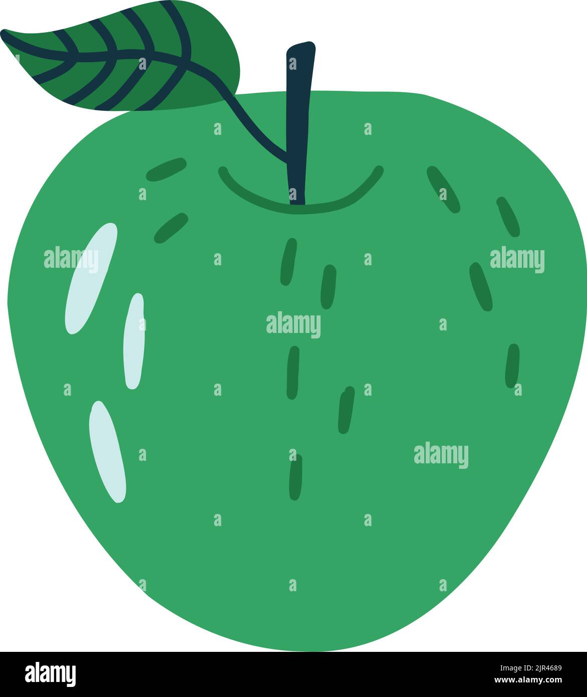 Green apple vector vectors hi-res stock photography and images - Alamy