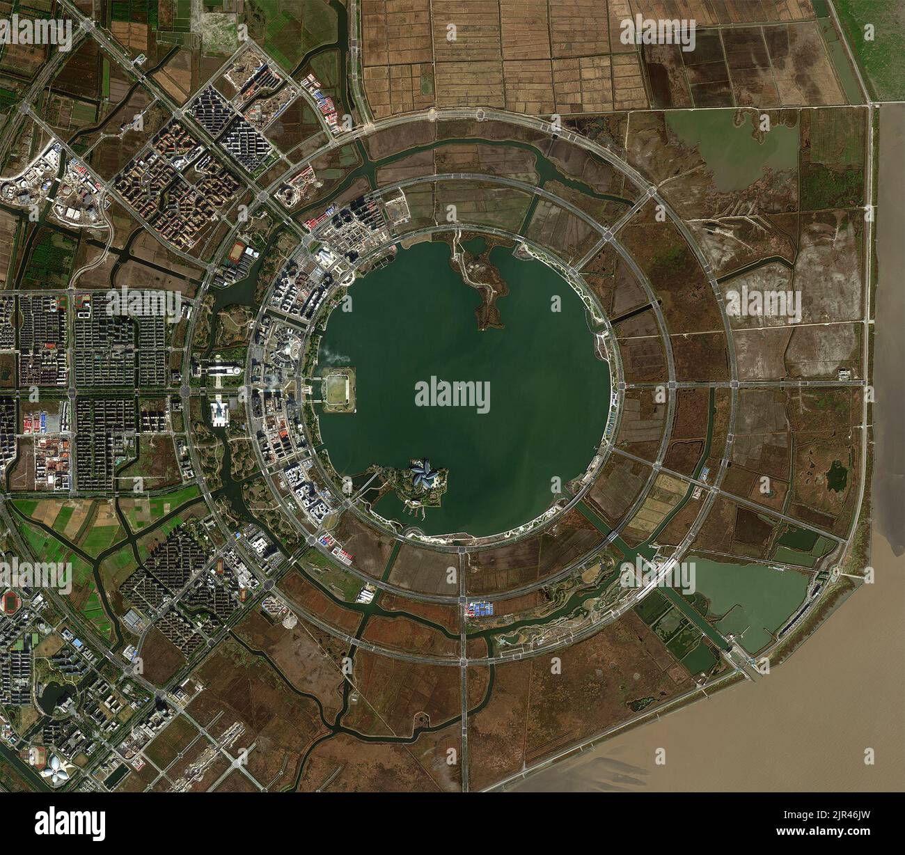 Shanghai. 22nd Aug, 2022. Image captured by a Gaofen series satellite ...