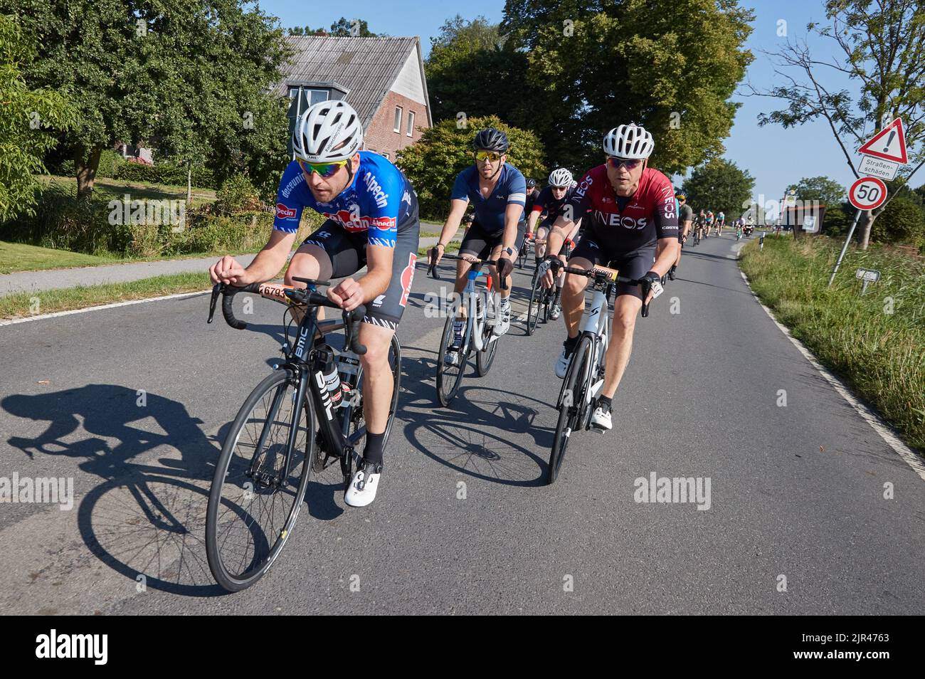 Hamburg, Germany. 21st Aug, 2022. Cycling: Cyclassics, age group race ...