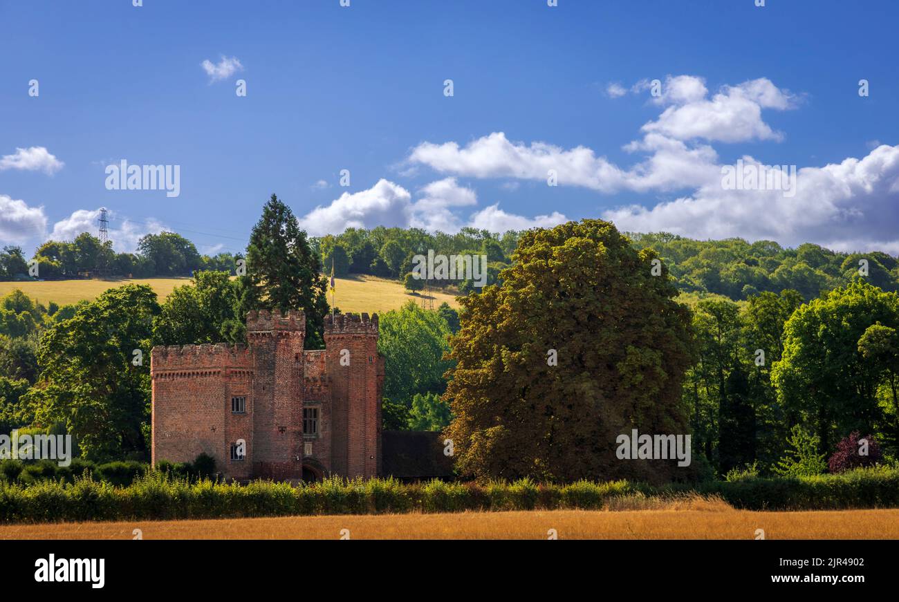 Lullingstone castle at the foot of the Kent Downs near Eynsford Kent ...