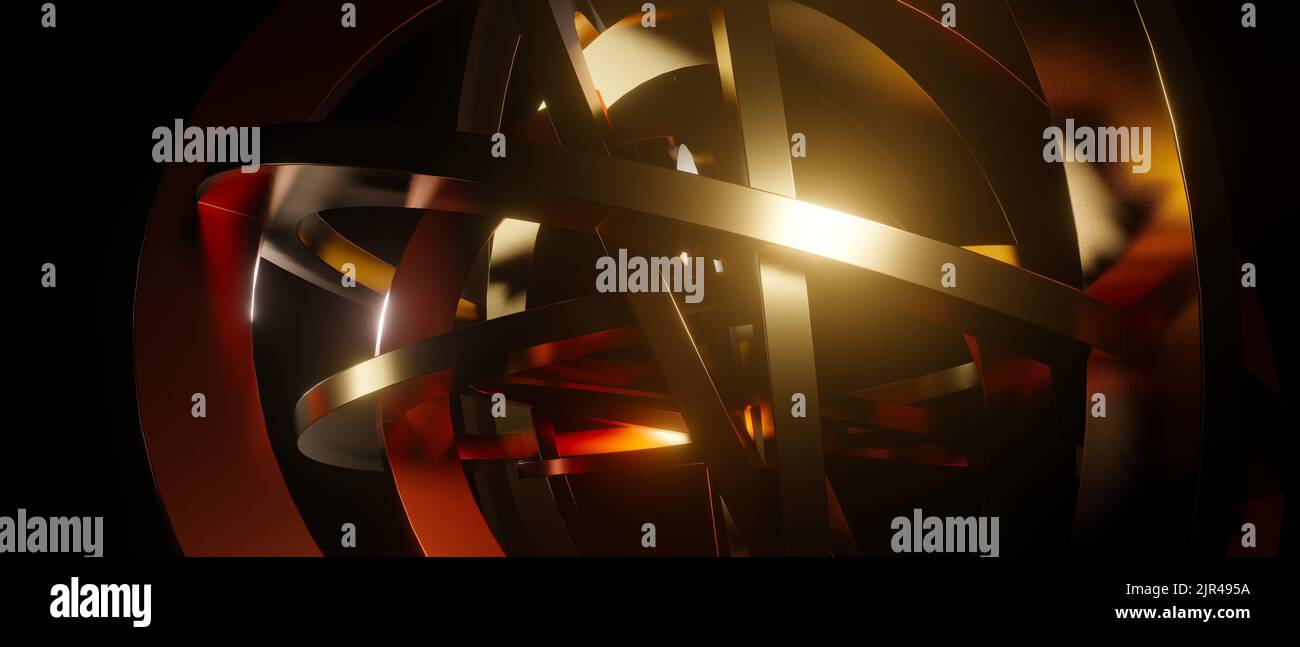 Abstract Modern Shiny Metallic Gold Copper Background Wallpaper 3D ...