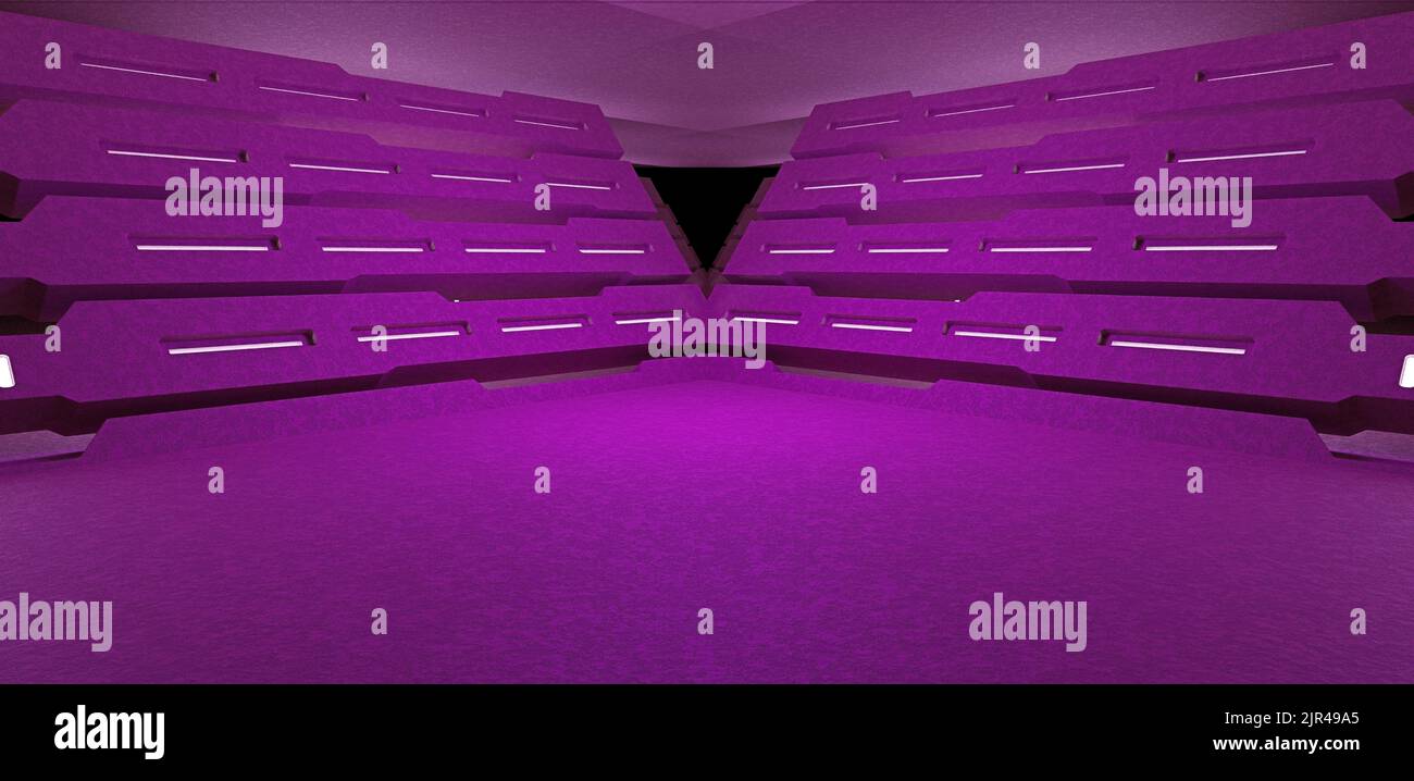 Modern Digital Simulation Big Studio Showroom Club Garage Underground ...