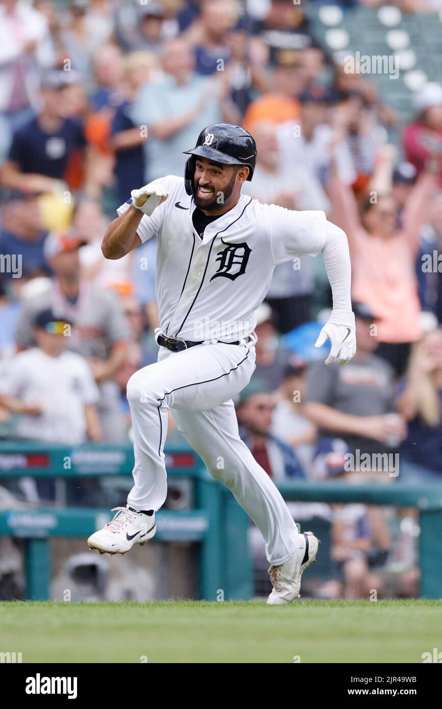 DETROIT, MI - AUGUST 22: Detroit Tigers center Fielder Riley Greene (31 ...