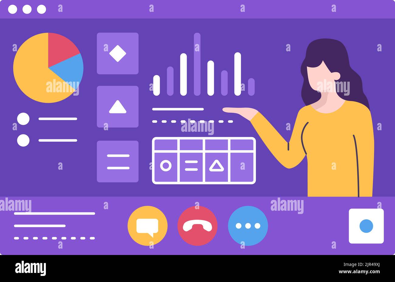 Online business office icon. Telework flat vector. Telecommuting and ...