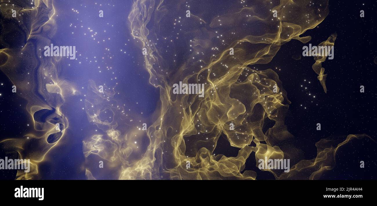 Festive Nebula In Cosmos Far Away colorful Beige Brown Banner ...