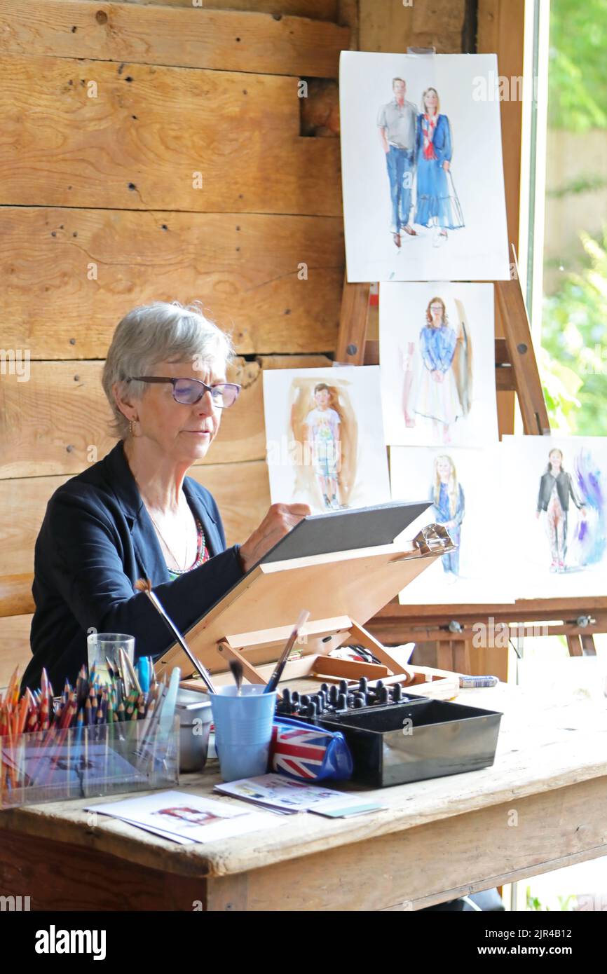 The artist at work Stock Photo - Alamy