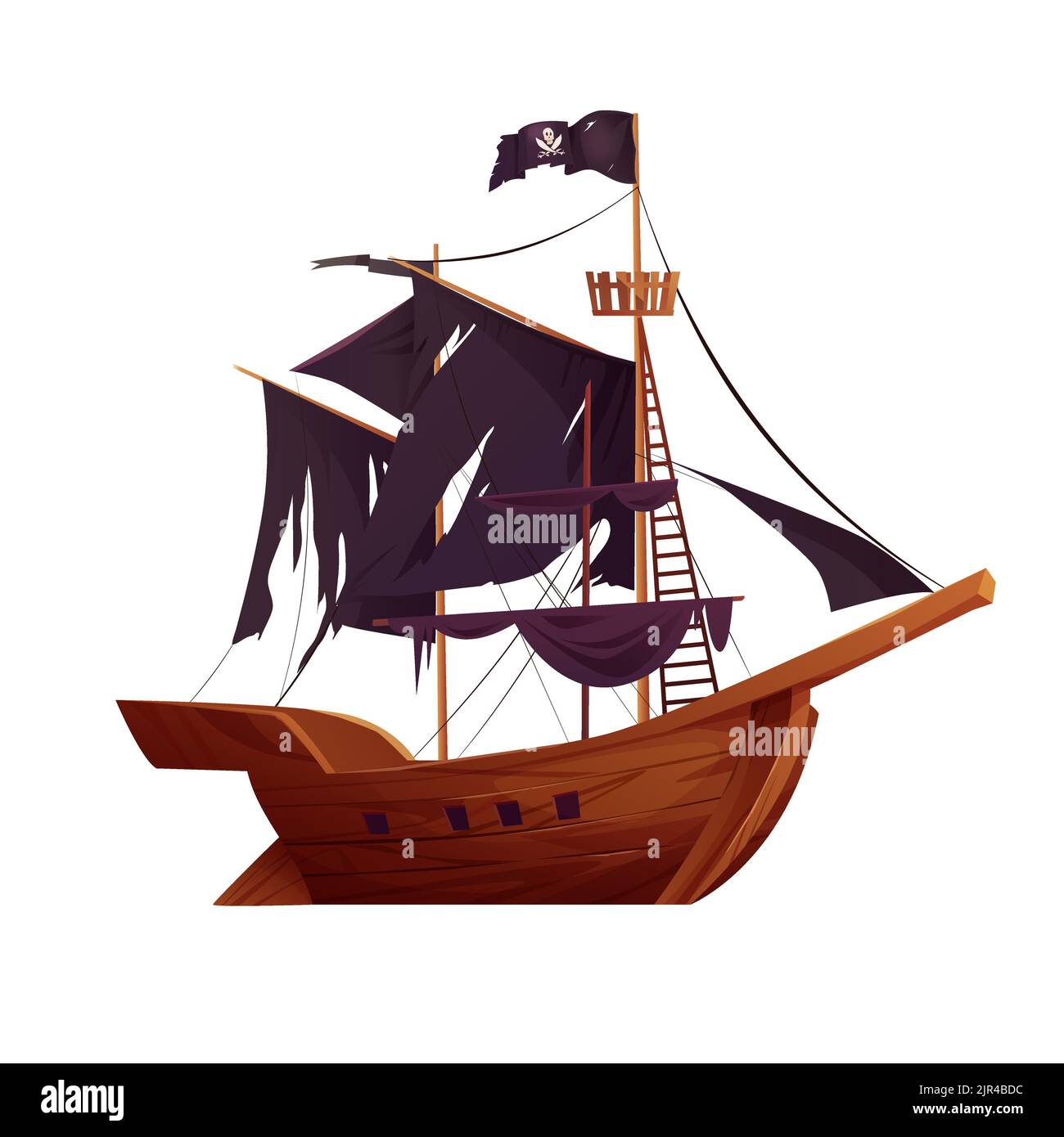 Sunken pirate ship Cut Out Stock Images & Pictures - Alamy