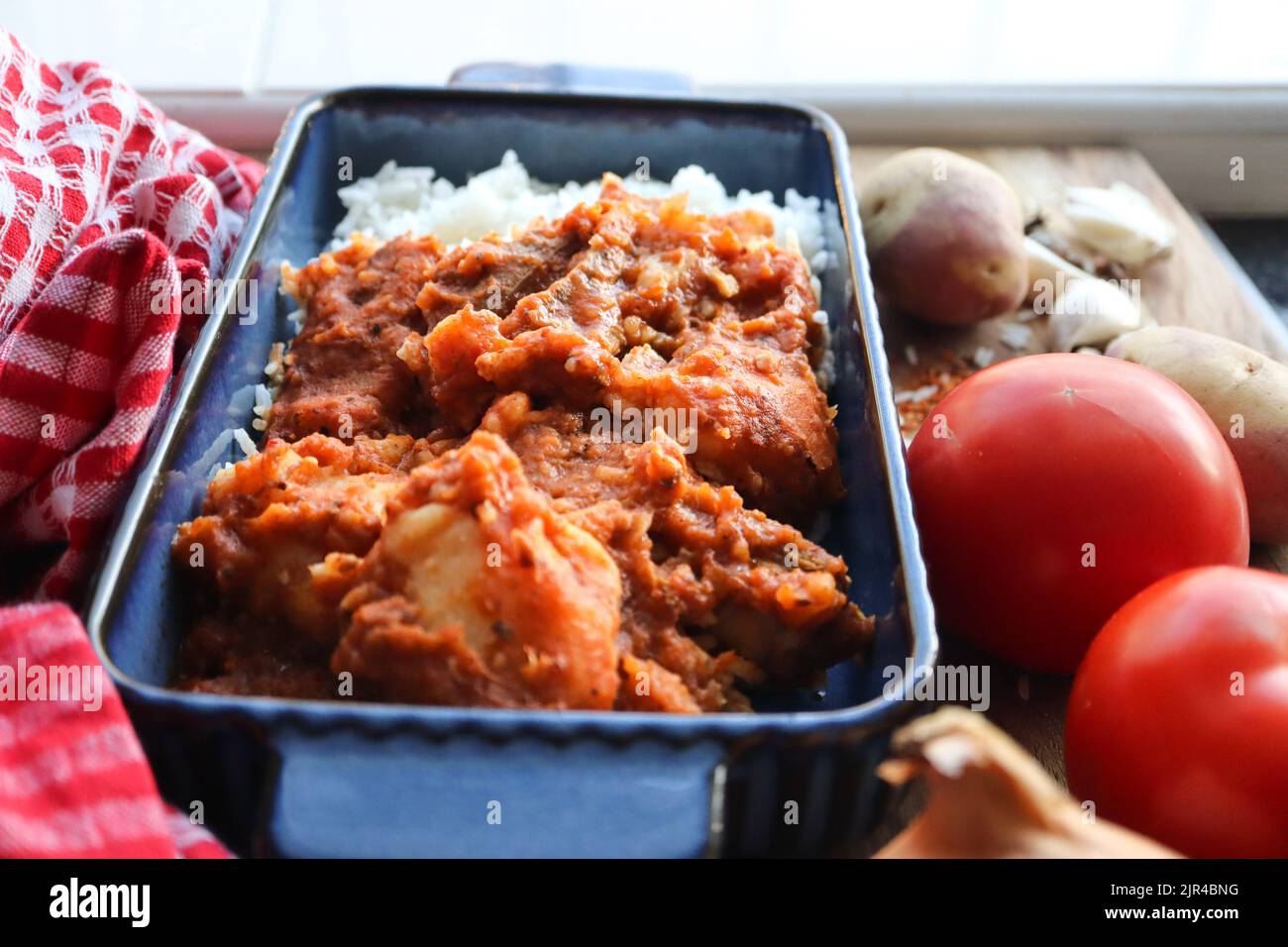 Tomato Bredie. Traditional South African stew called a bredie made with ...