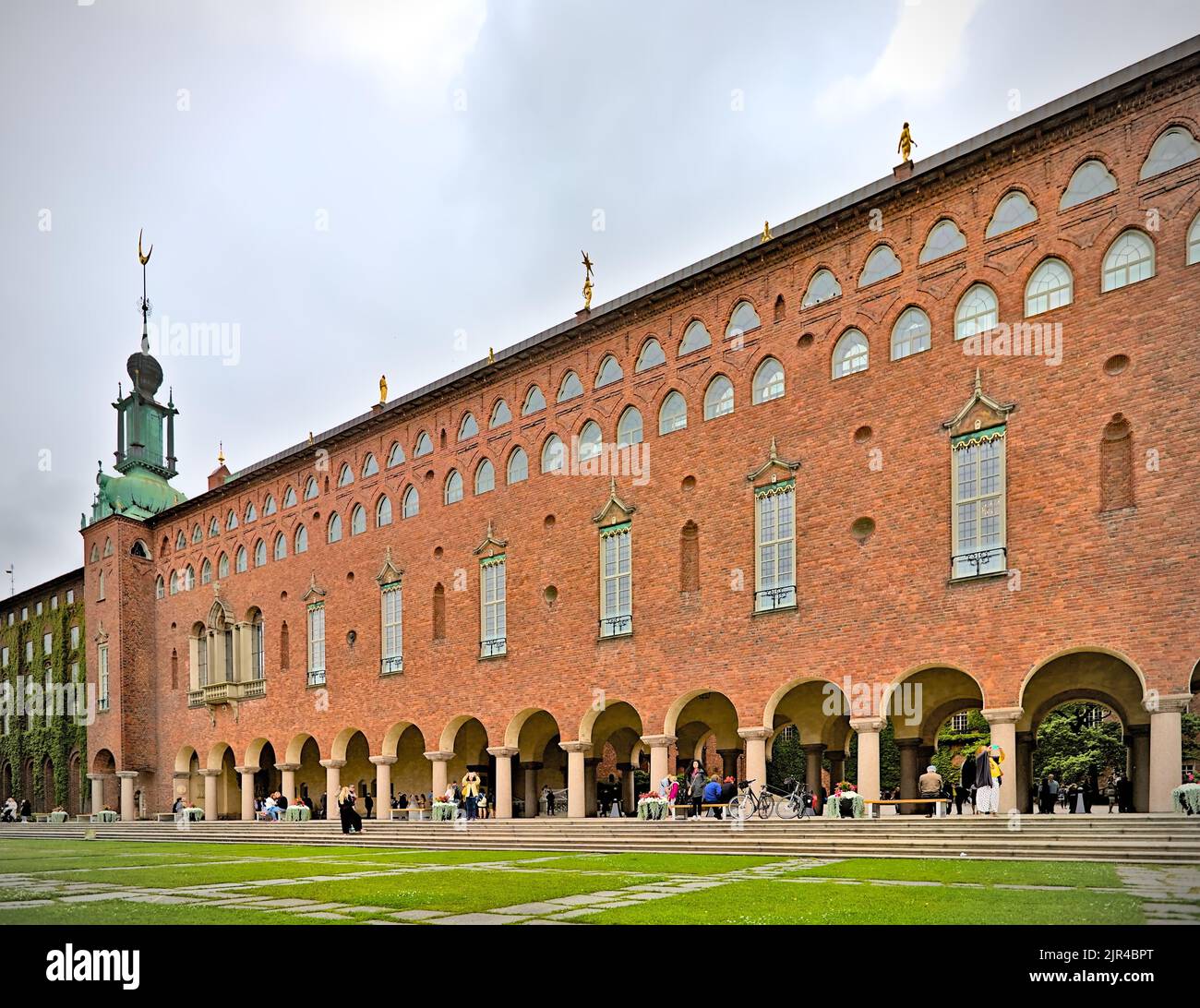 The Stockholm City Hall Stockholms stadhus from outside side view Stock ...