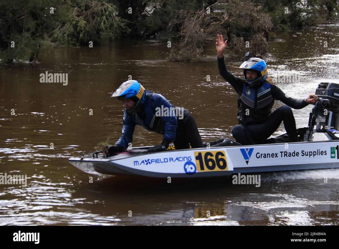 Power Boats Passing Through Swan Valley, Avon Descent 2022 Boat Race ...