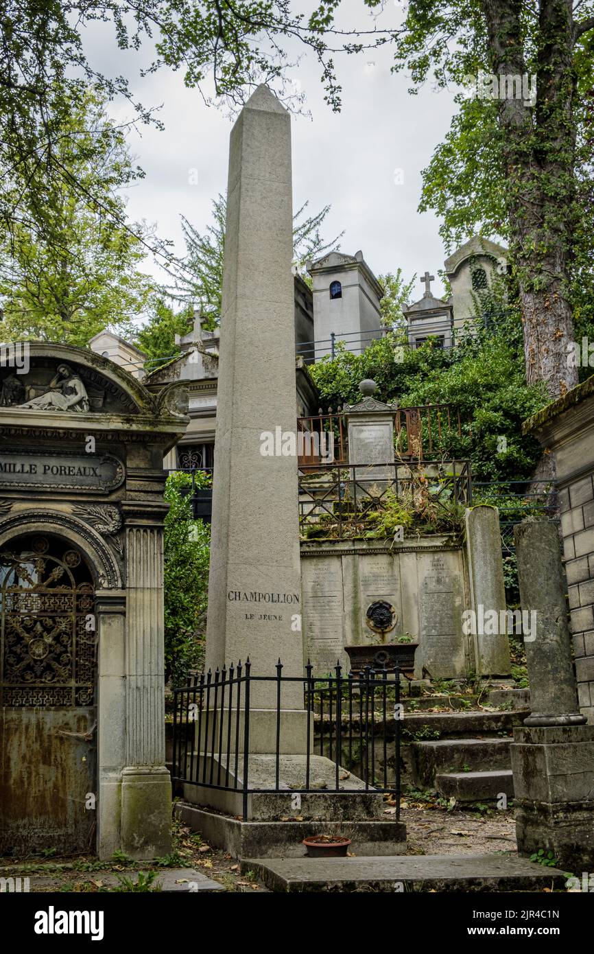 France. Paris (75) (20th district) Pere Lachaise Cemetery. Tomb ...