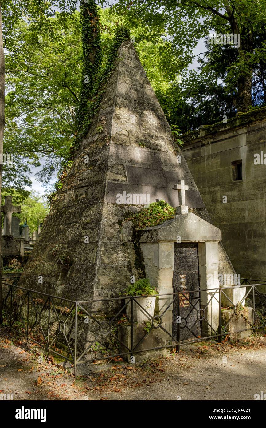 France. Paris (75) (20th district) Pere Lachaise Cemetery. Pyramid ...