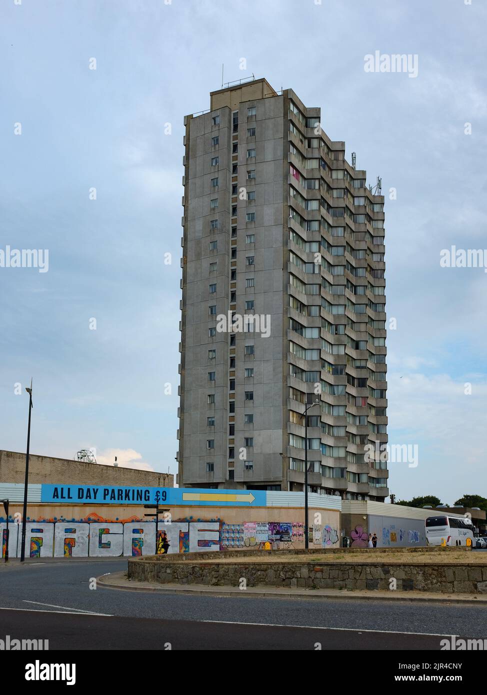 Arlington House, a brutalist style tower block in Margate, Kent ...