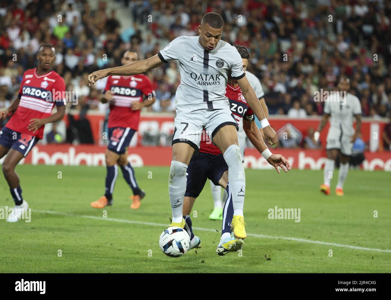Lille, France - August 21, 2022, Kylian Mbappe of PSG during the French ...