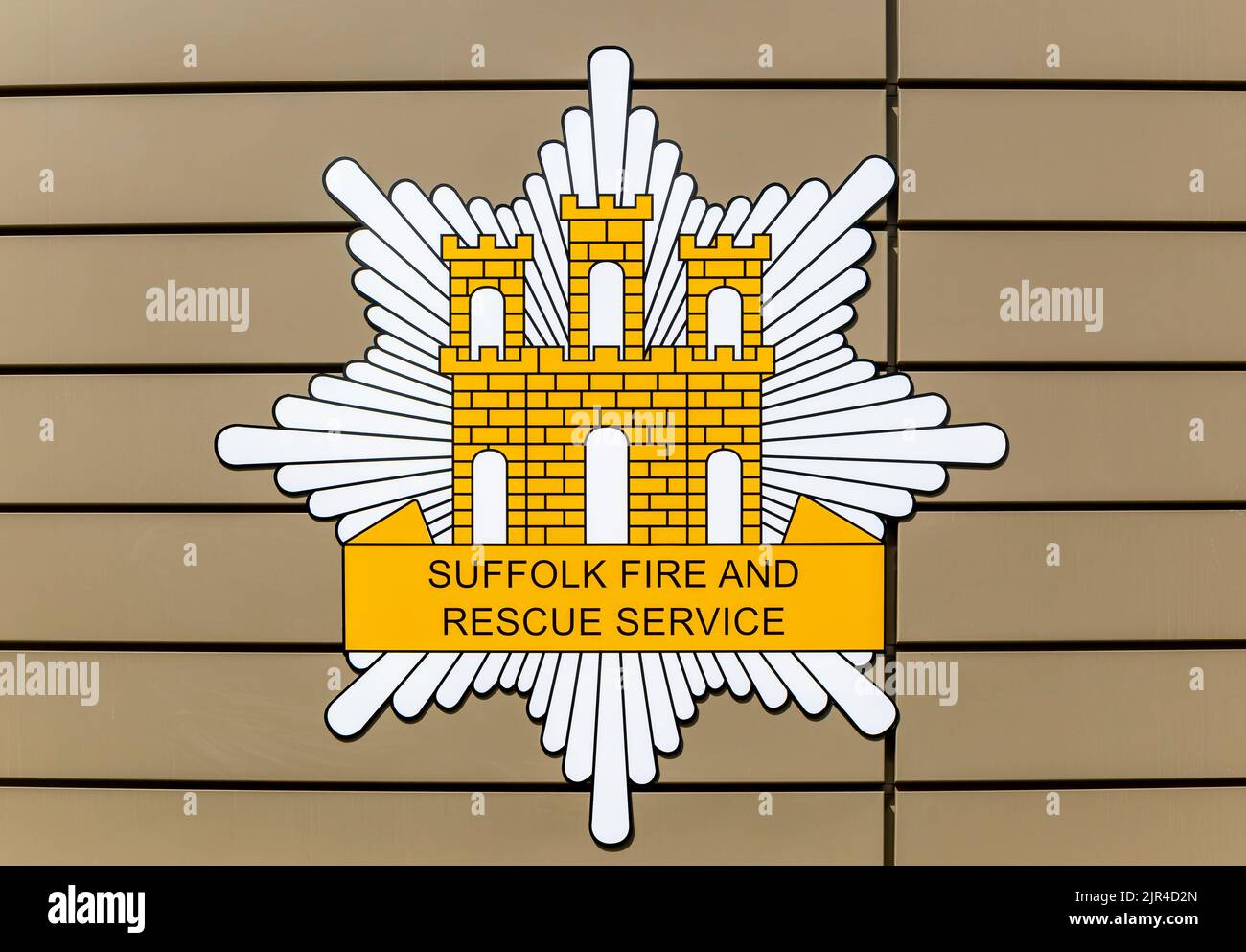 Sign for Suffolk Fire and Rescue Service, Fire Brigade, Ipswich ...