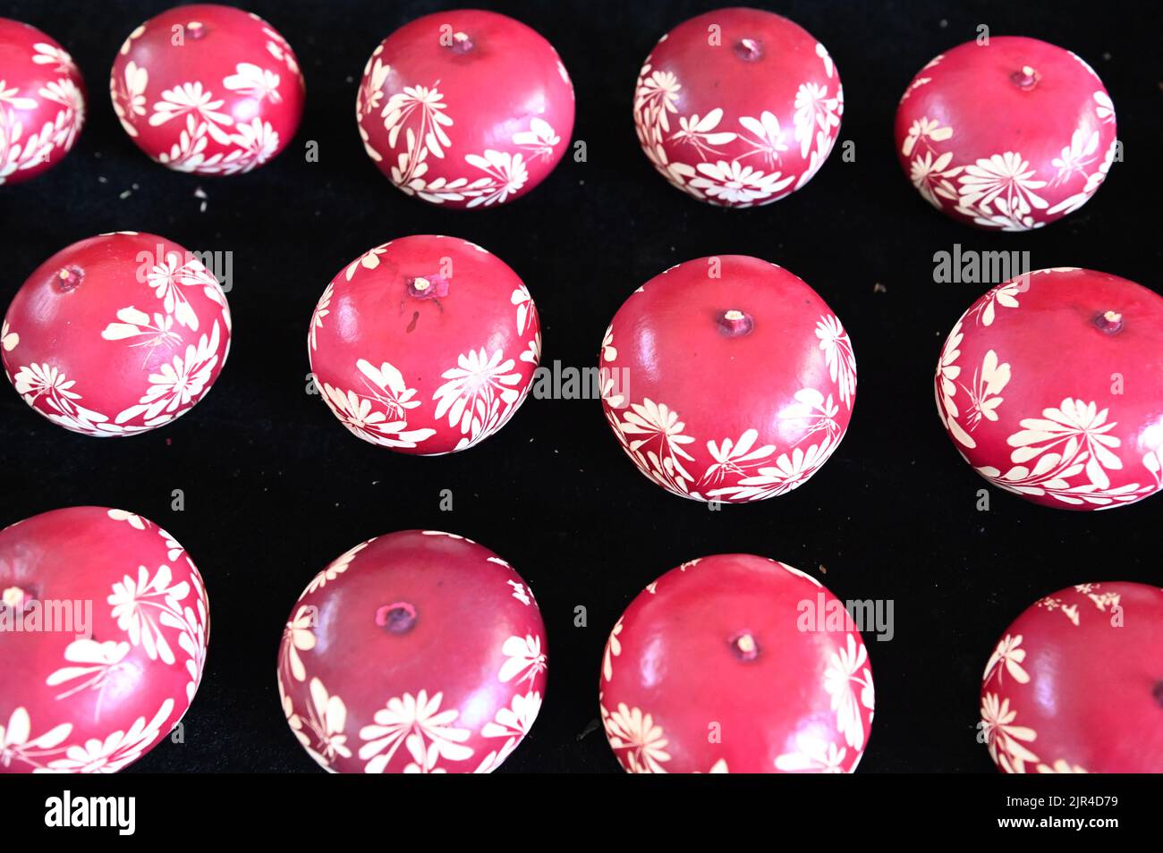 LIAOCHENG, CHINA - AUGUST 21, 2022 - Gourds carved by Wang Shufeng ...