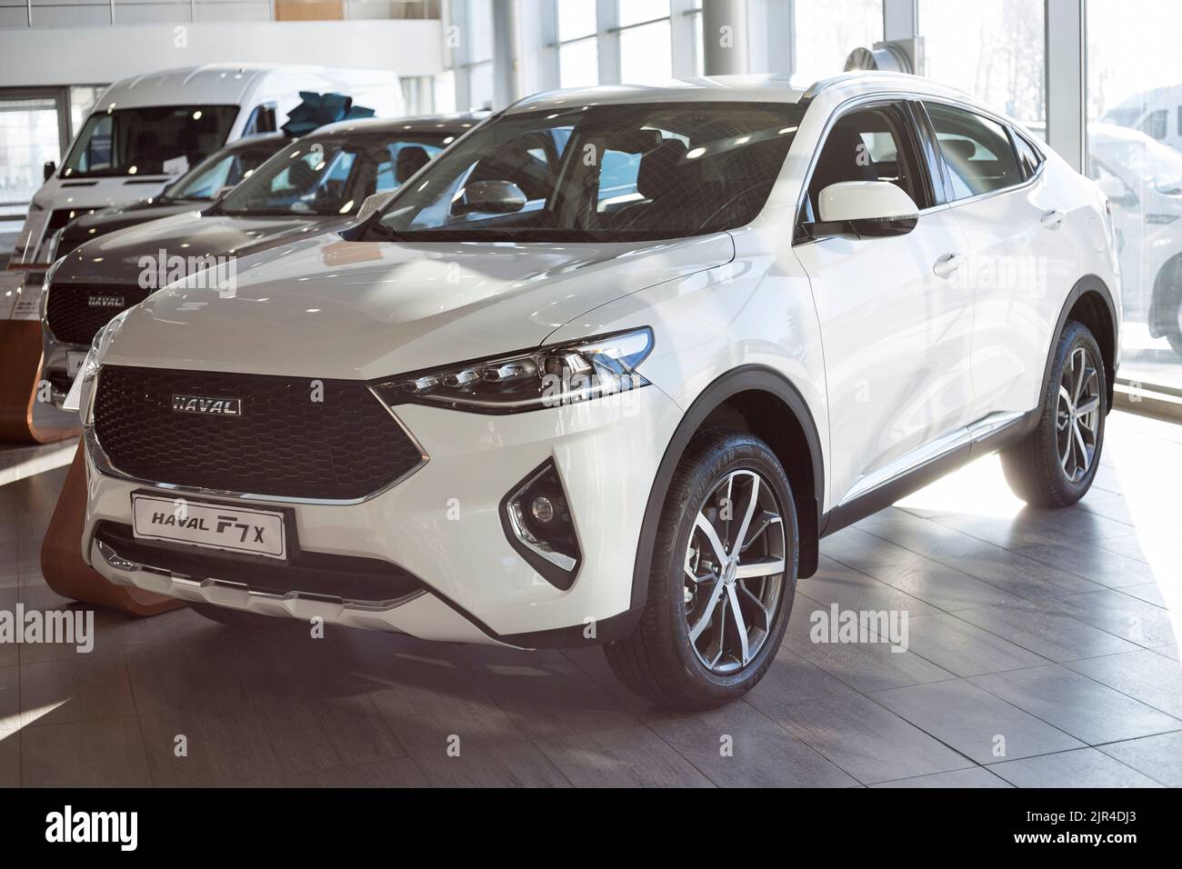 Russia, Izhevsk - February 17, 2021: Haval showroom. New modern Haval ...