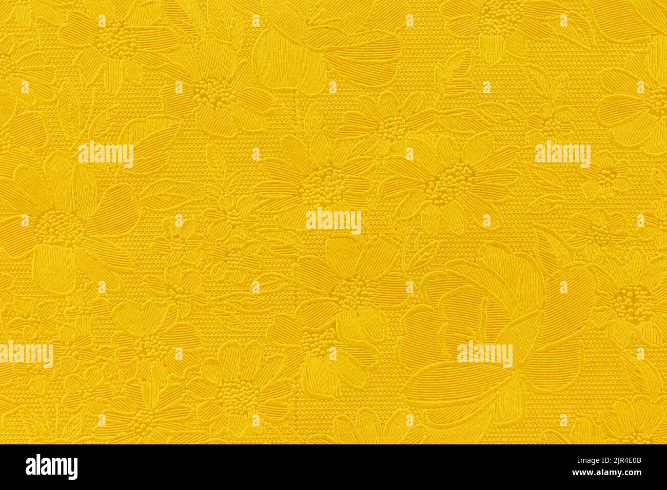 Gold floral ornament brocade textile pattern.Gold background texture ...
