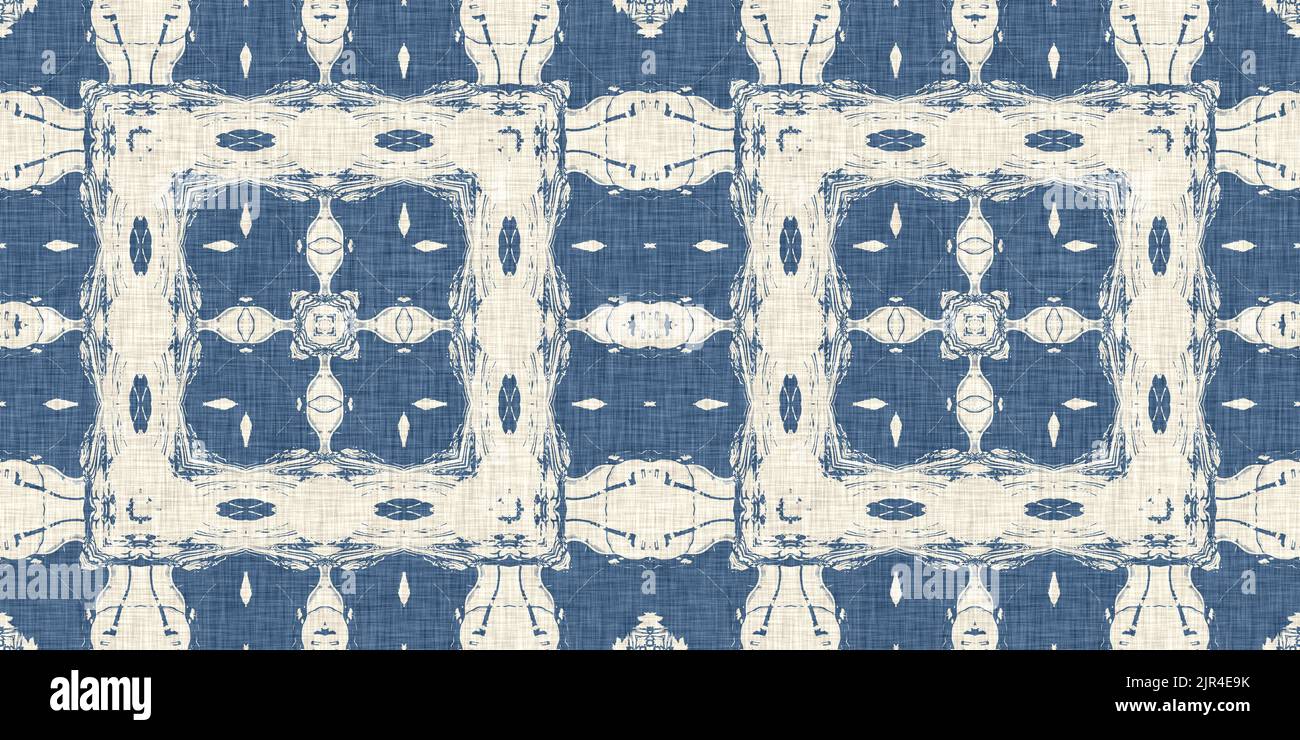 French blue quilted printed fabric border pattern for shabby chic home ...