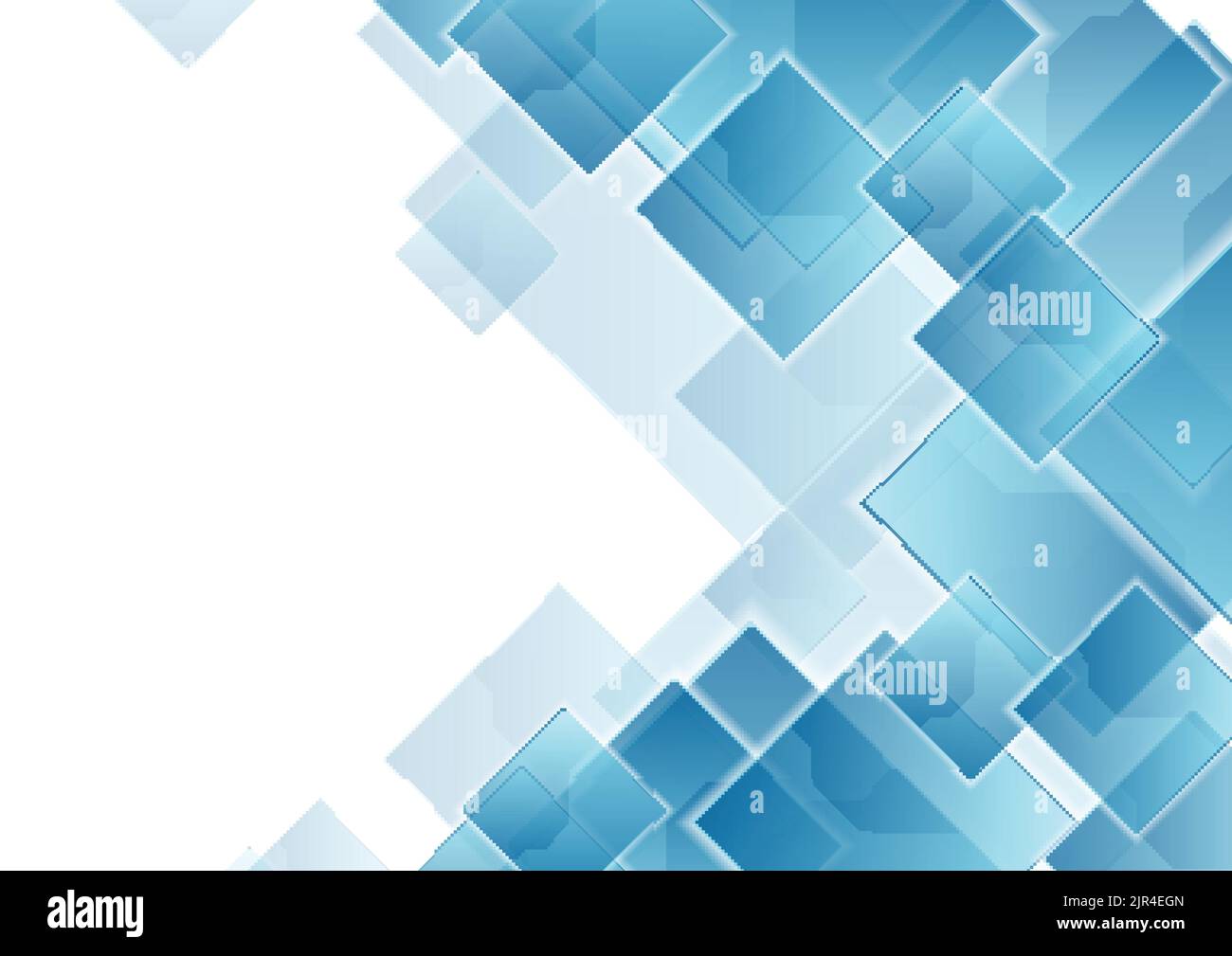 Blue tech squares abstract geometric background. Vector design Stock ...