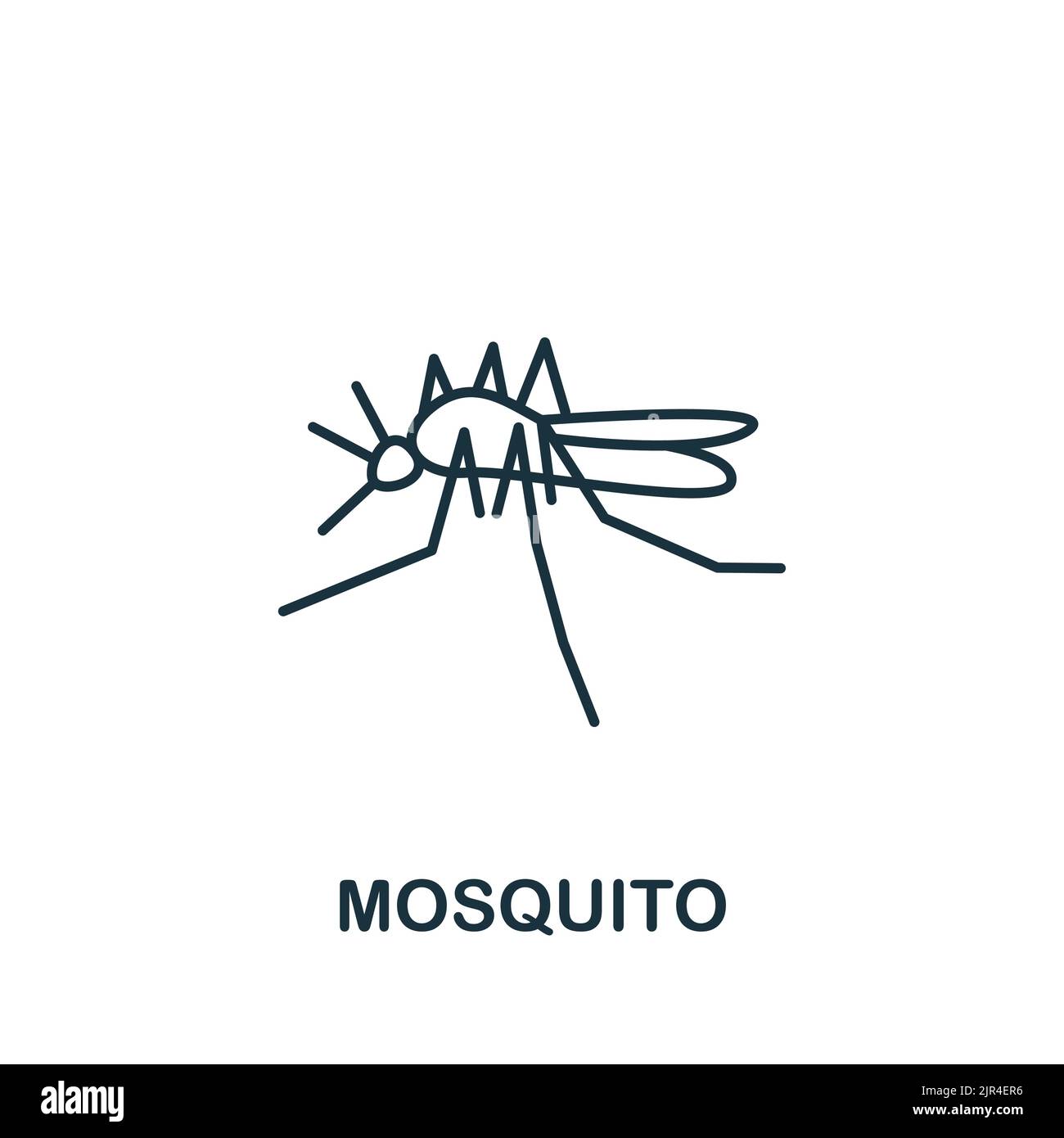 Mosquito icon. Line simple line Outdoor Recreation icon for templates ...
