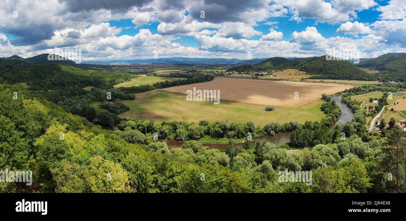 Beautiful summer countryside panaroma from Reviste, Slovakia Stock ...