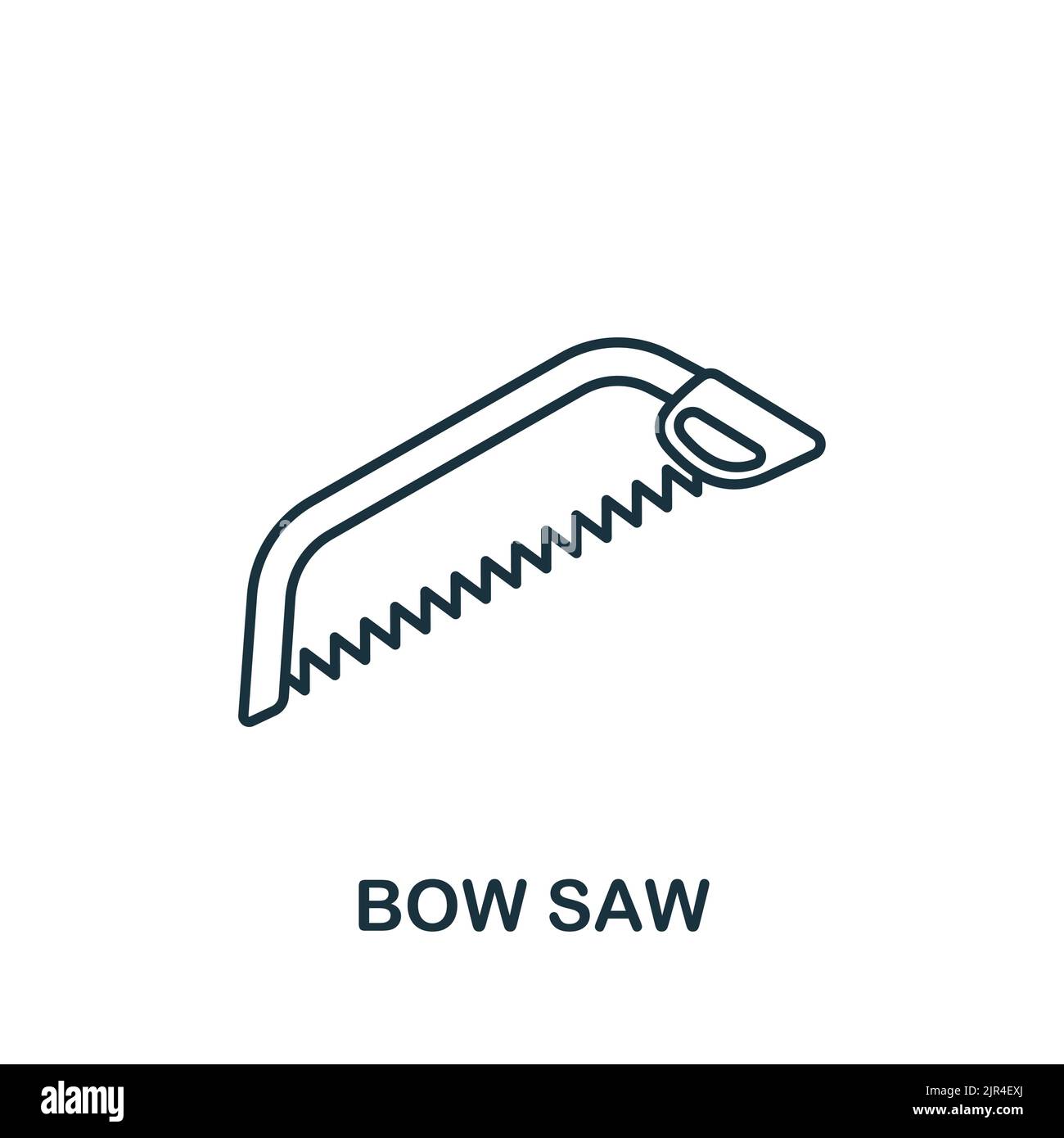 Bow Saw icon. Line simple line Outdoor Recreation icon for templates ...