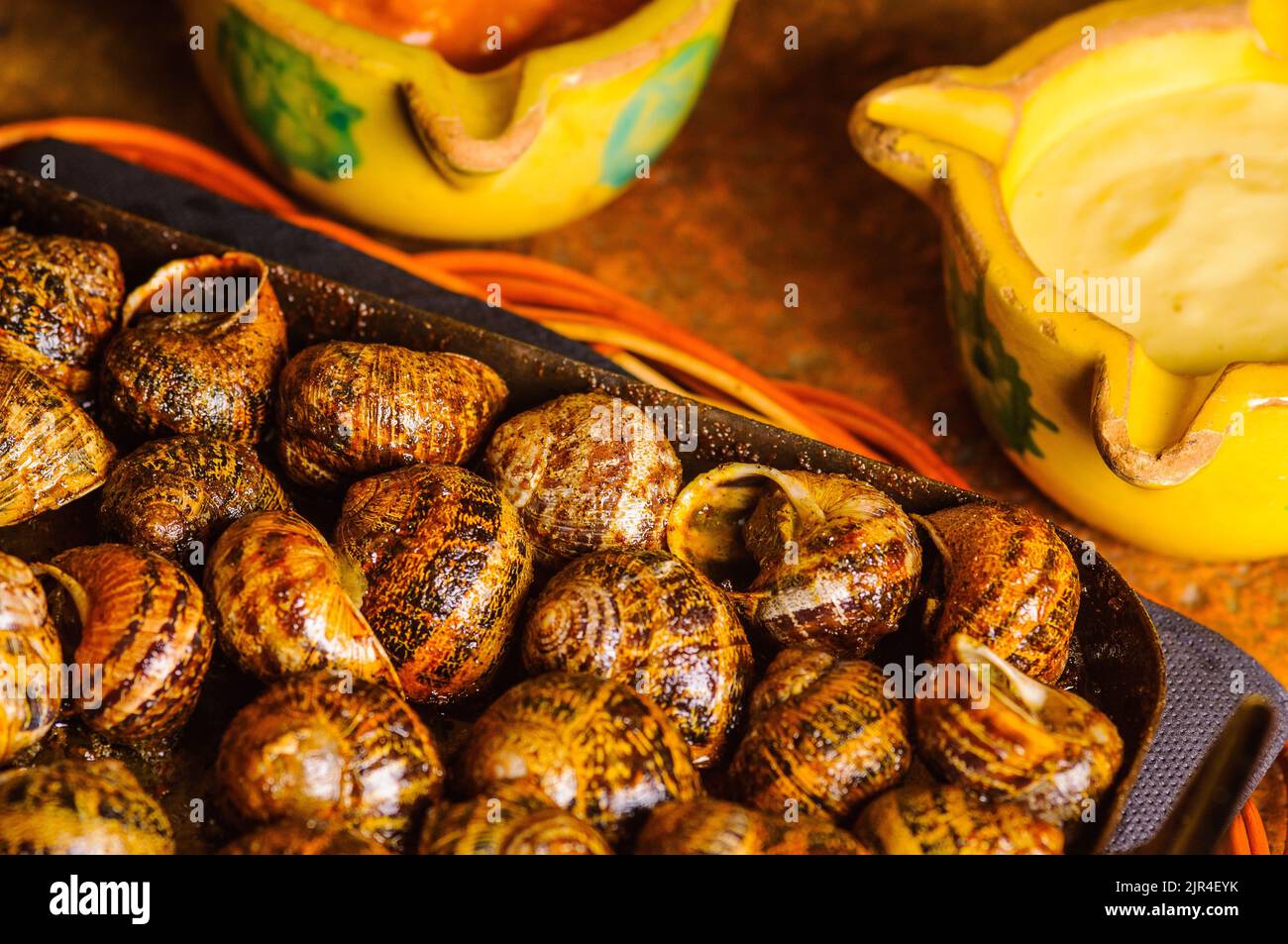 The canned snails are a typical Catalan dish in spain Stock Photo - Alamy