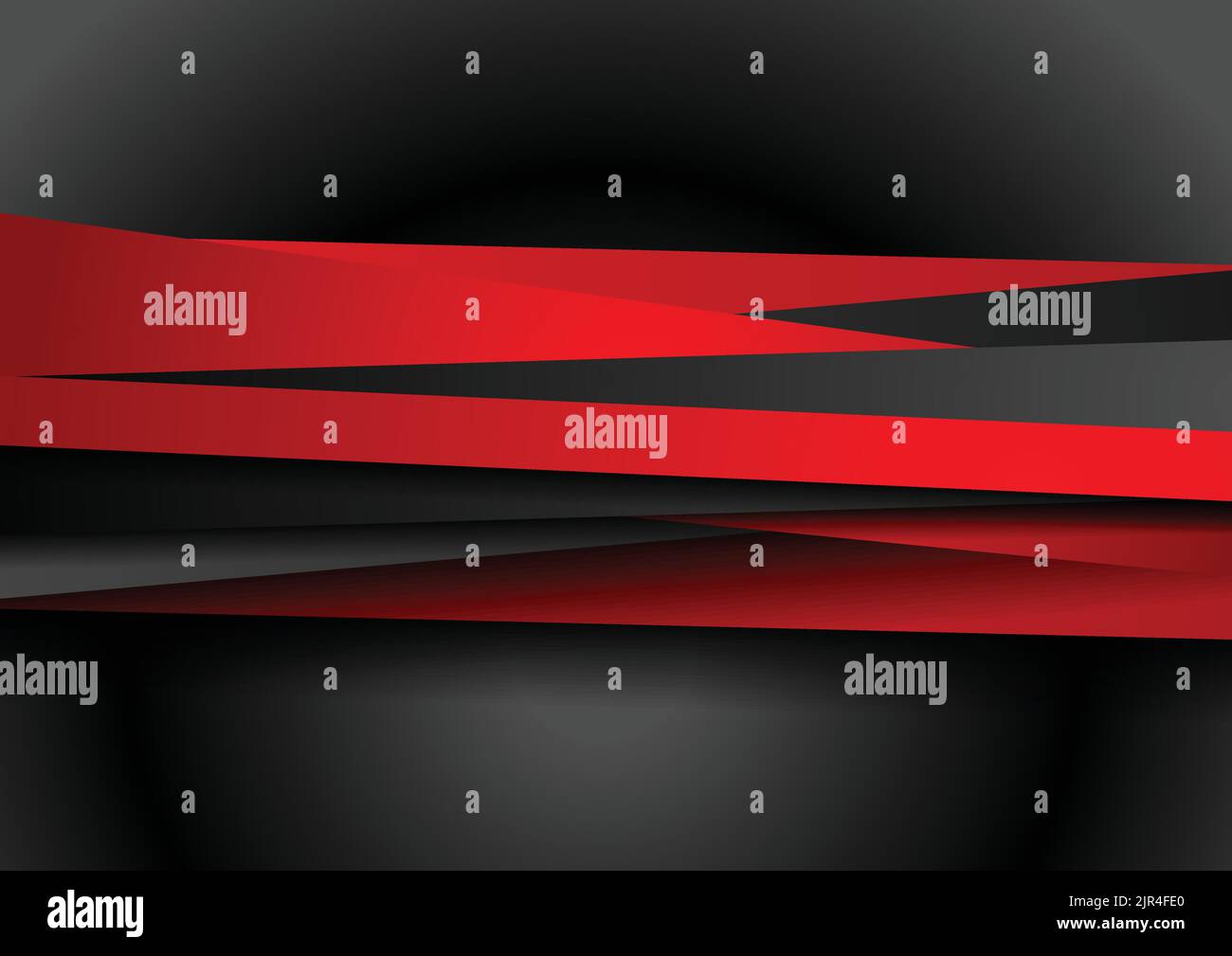 Contrast red and black stripes tech abstract corporate background ...