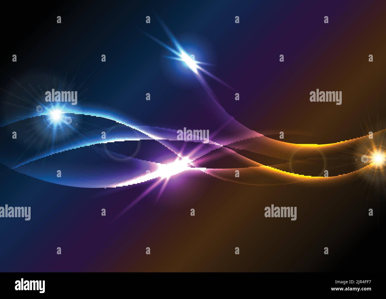 Vibrant glowing neon shiny waves background. Vector design Stock Vector ...