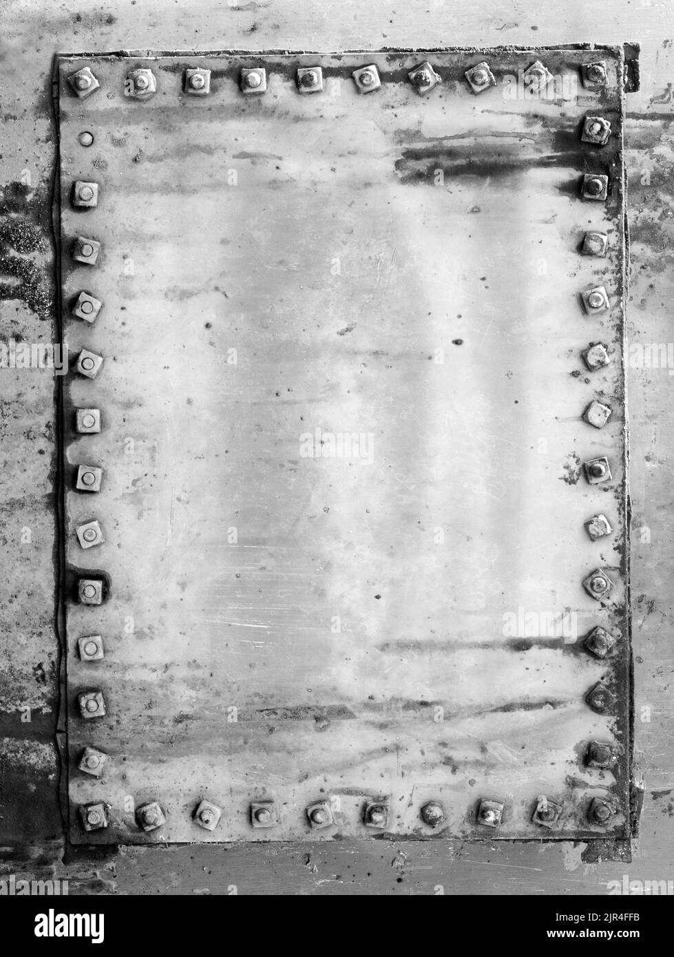 grunge background metal plate with screws Stock Photo - Alamy
