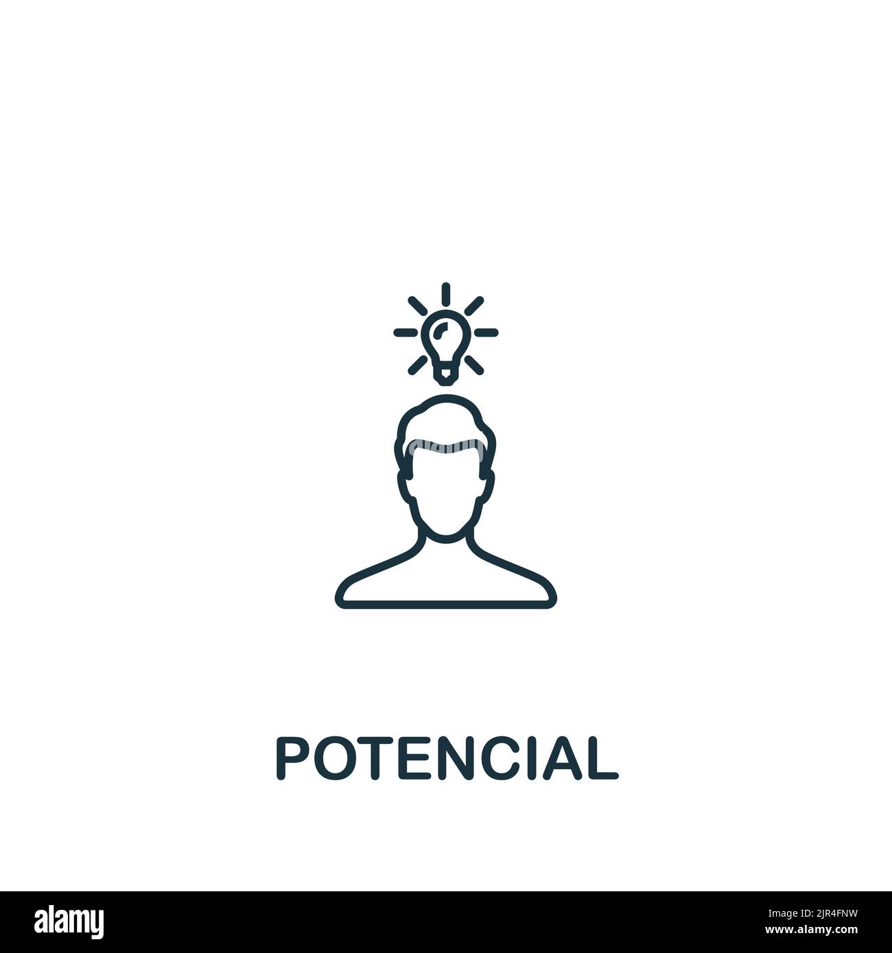 Potencial icon. Line simple icon for templates, web design and ...