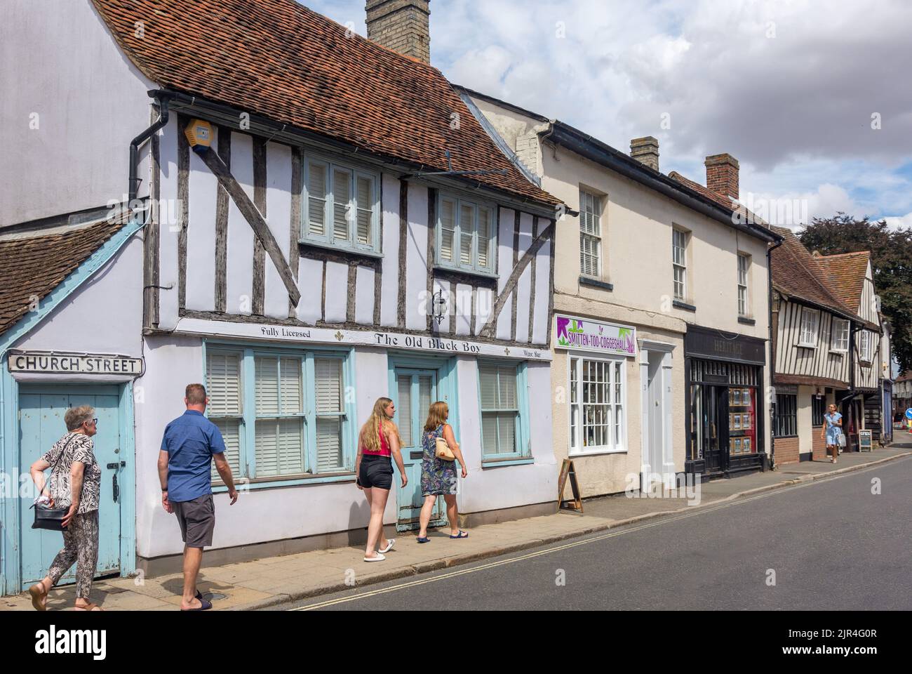 Period buildings, Church Street, Coggeshall, Essex, England, United ...