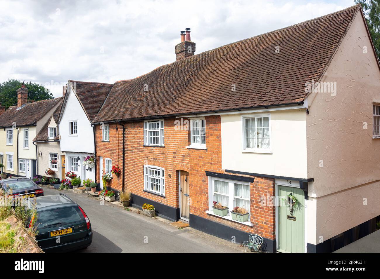 Period cottages, Churchponds, Castle Hedingham, Essex, England, United ...
