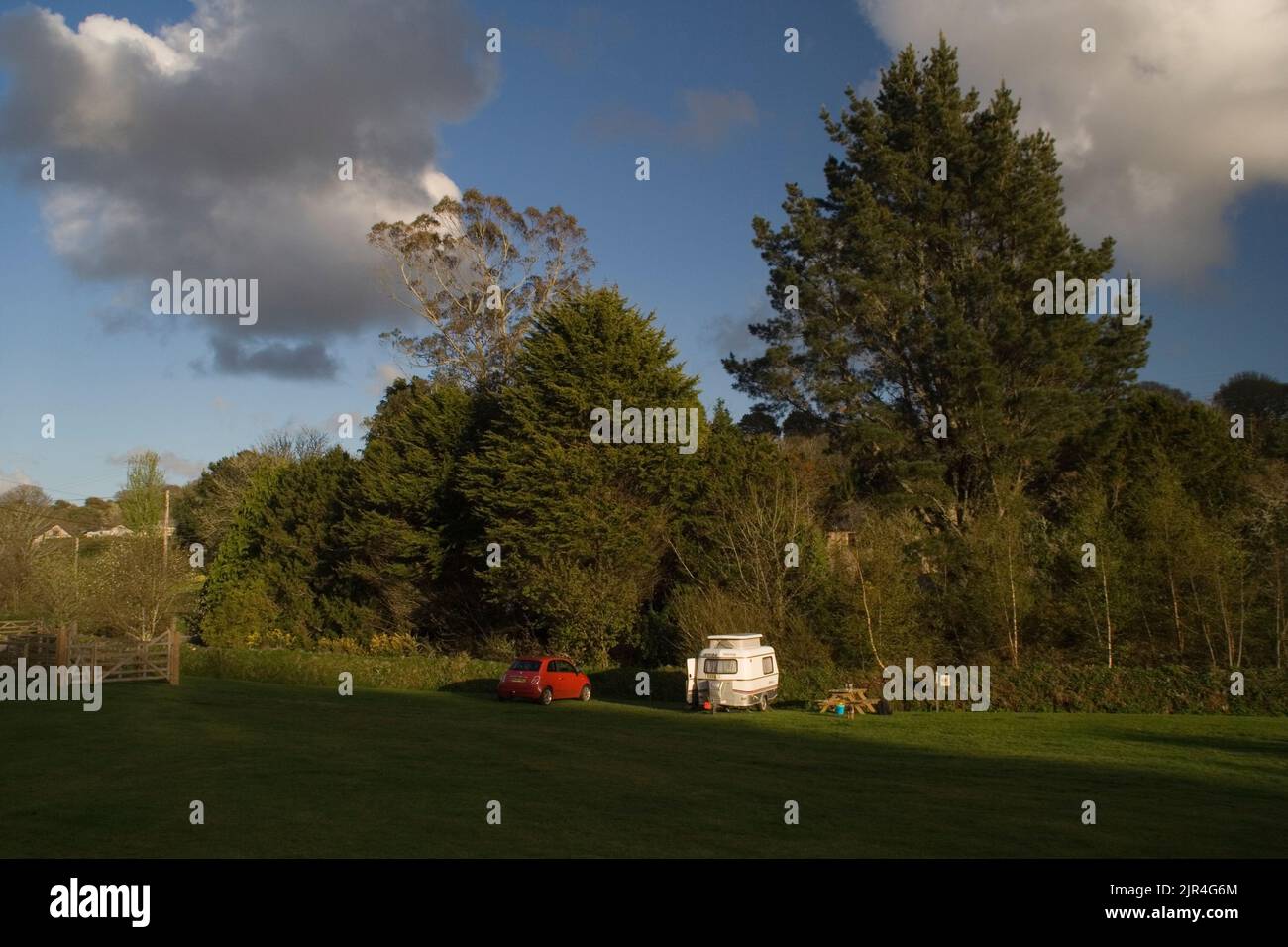 Badgers Folly, campsite, Hicks Mill, Bissoe, Cornwall Stock Photo - Alamy